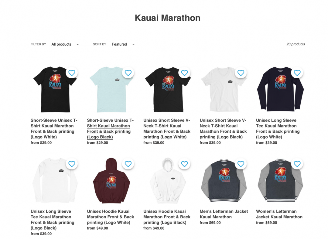 The Kauai Marathon merchandise is available on Support Aloha! | The ...